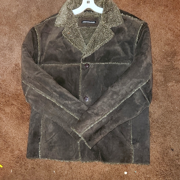 Steve Madden | Jackets & Coats | Steve Madden Suede 4 Button Coat ...